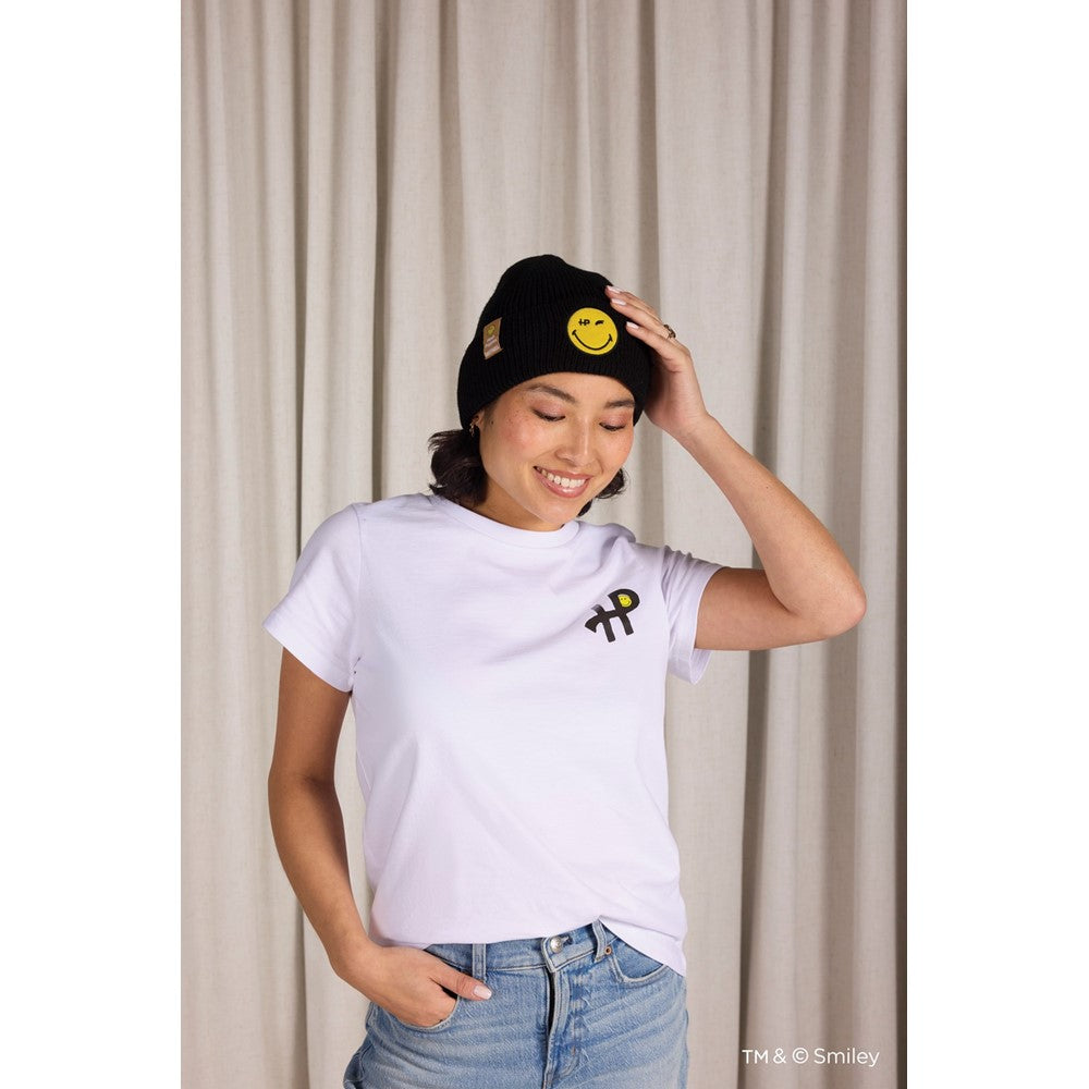 Unisex Hush Puppies Black Smiley Beanie - Hush Puppies UK